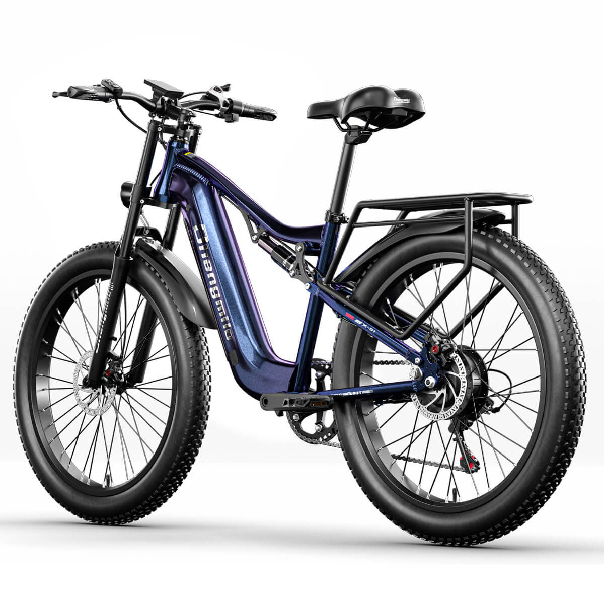 Shengmilo MX03 Full Suspension Electric Mountain Bike BAFANG +1000W 17 ...